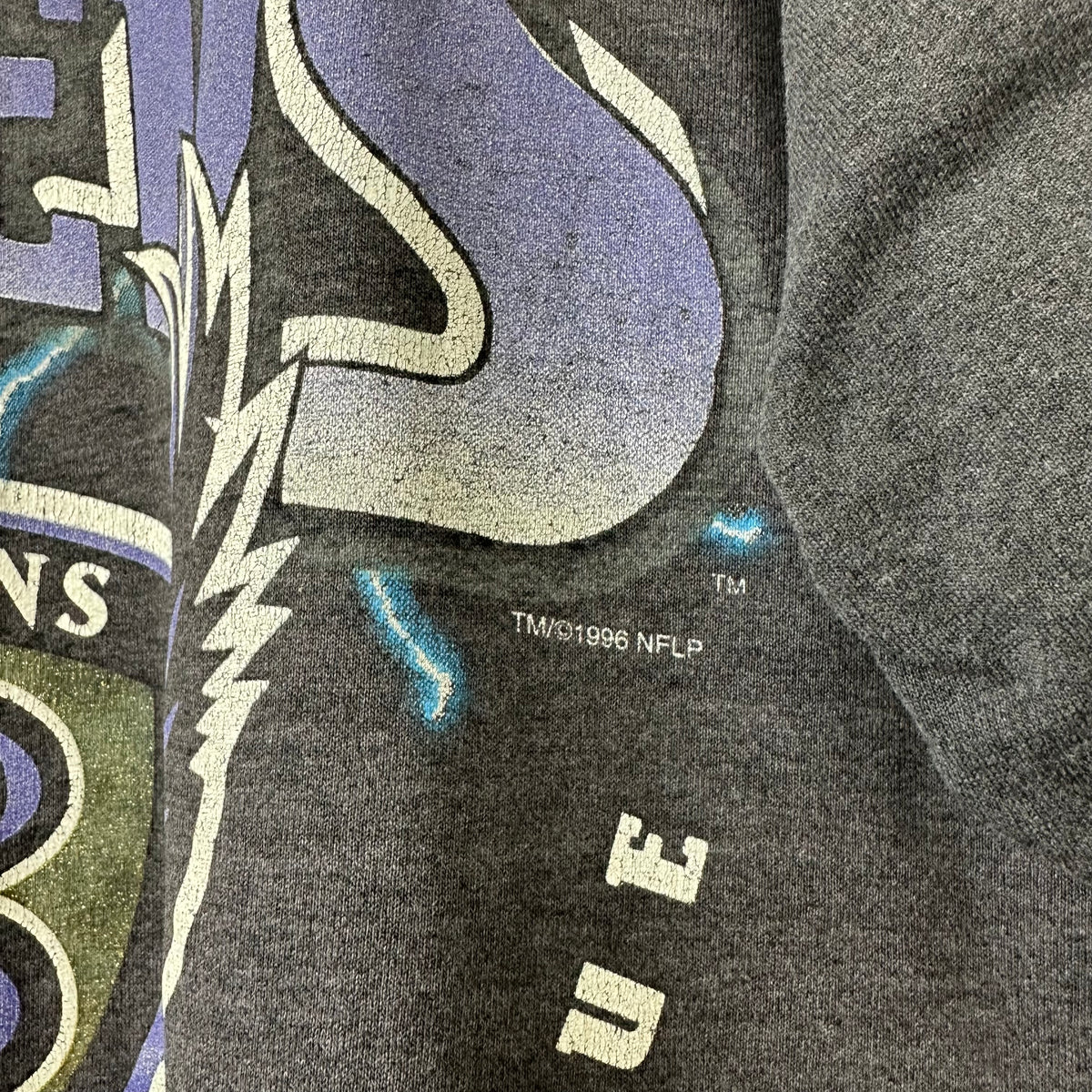 1996 Baltimore Ravens Lightning Logo Tee – New Geezer